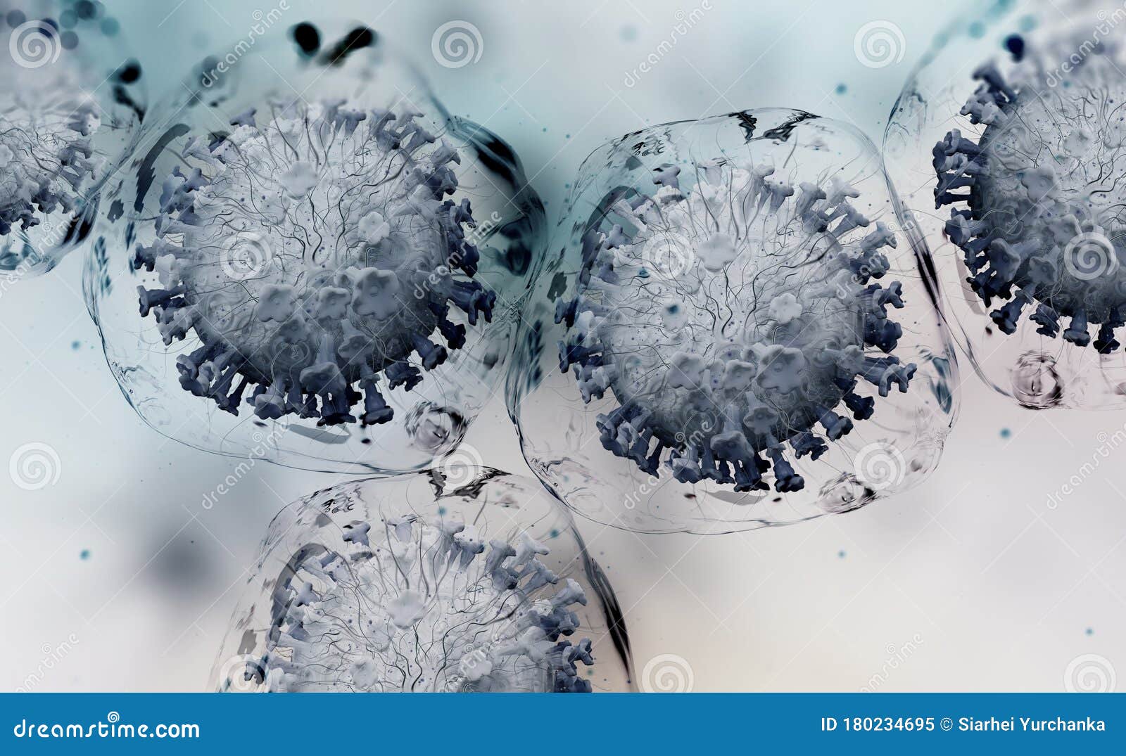 Virus Inside Cell. Replication and Mutation of Viruses Stock ...