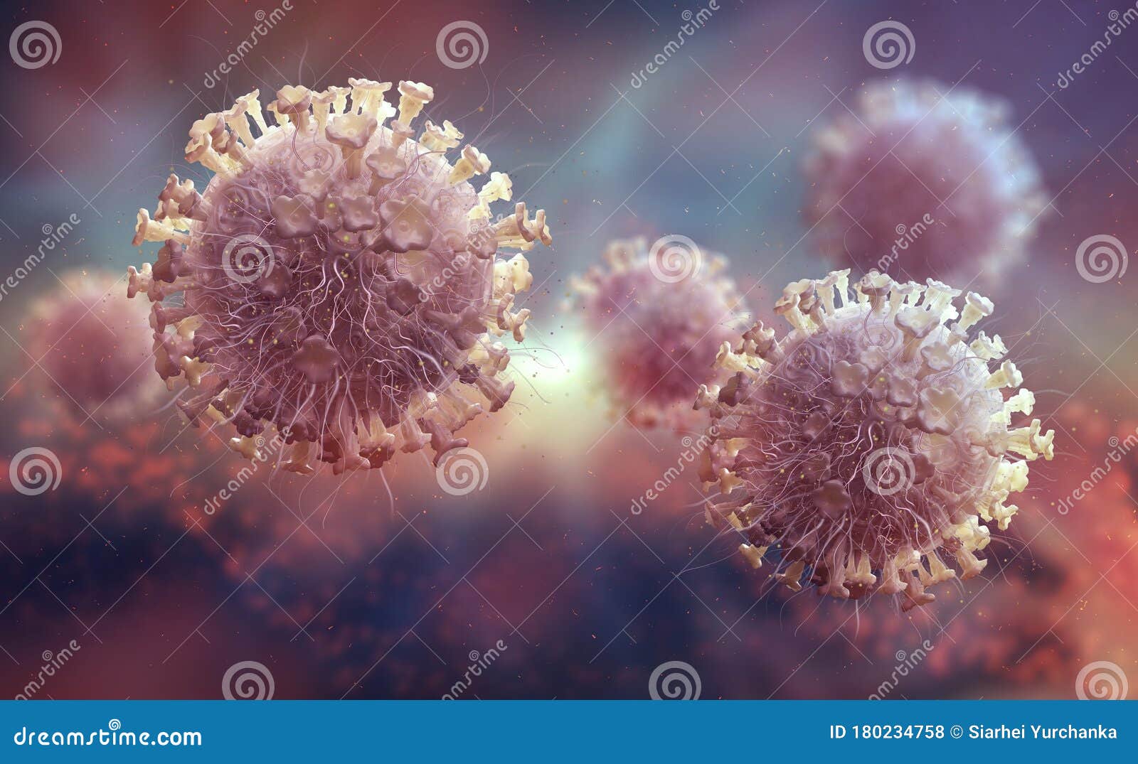 Virus Inside Cell. Replication and Mutation of Viruses Stock ...