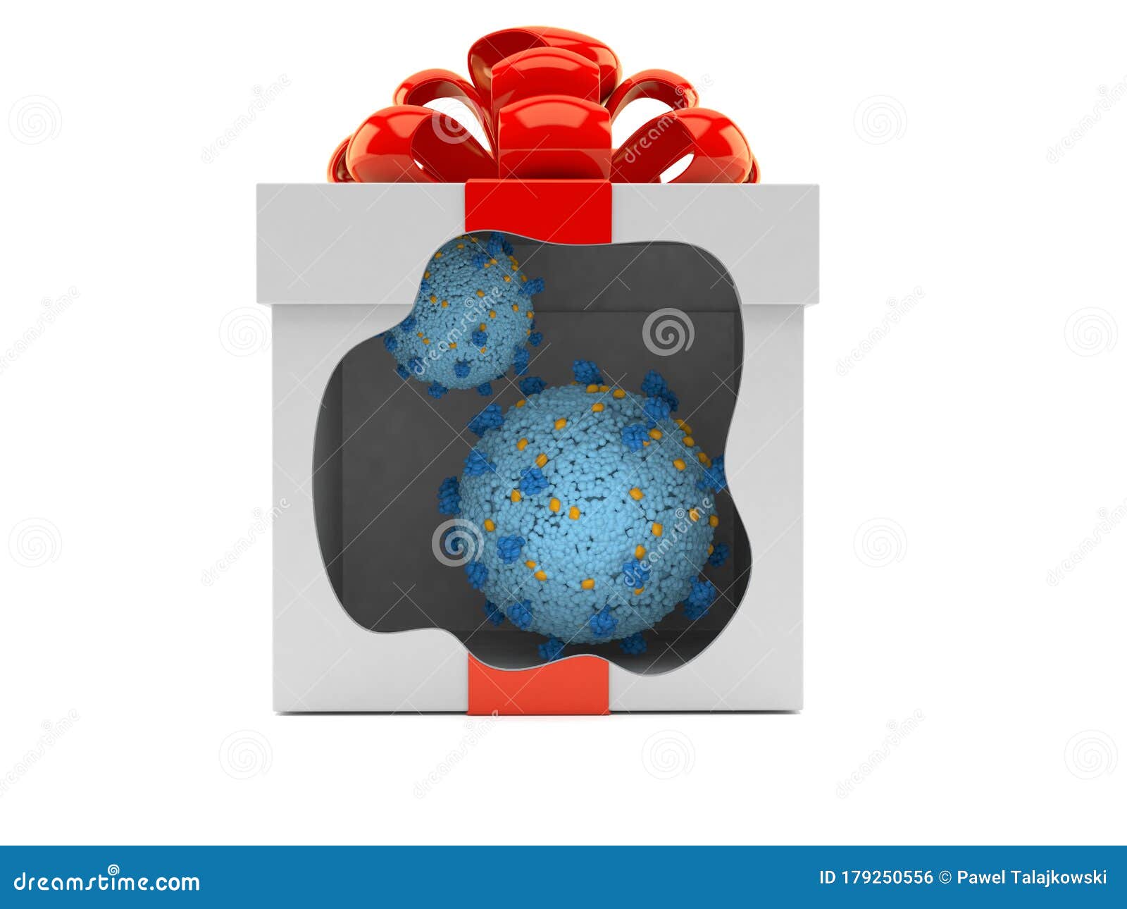 Virus inside gift stock illustration. Illustration of healthcare ...