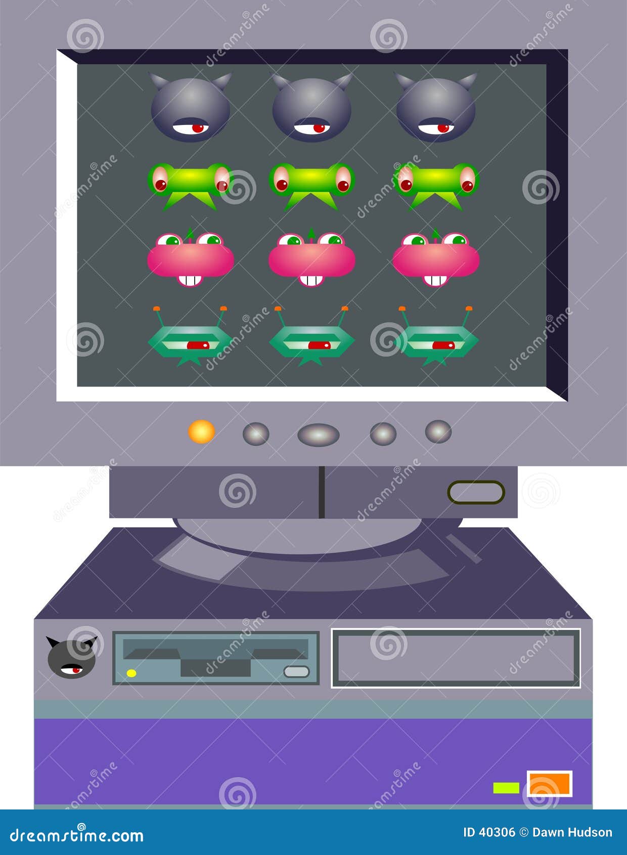 Virus Invaders stock illustration. Illustration of cartoons - 40306