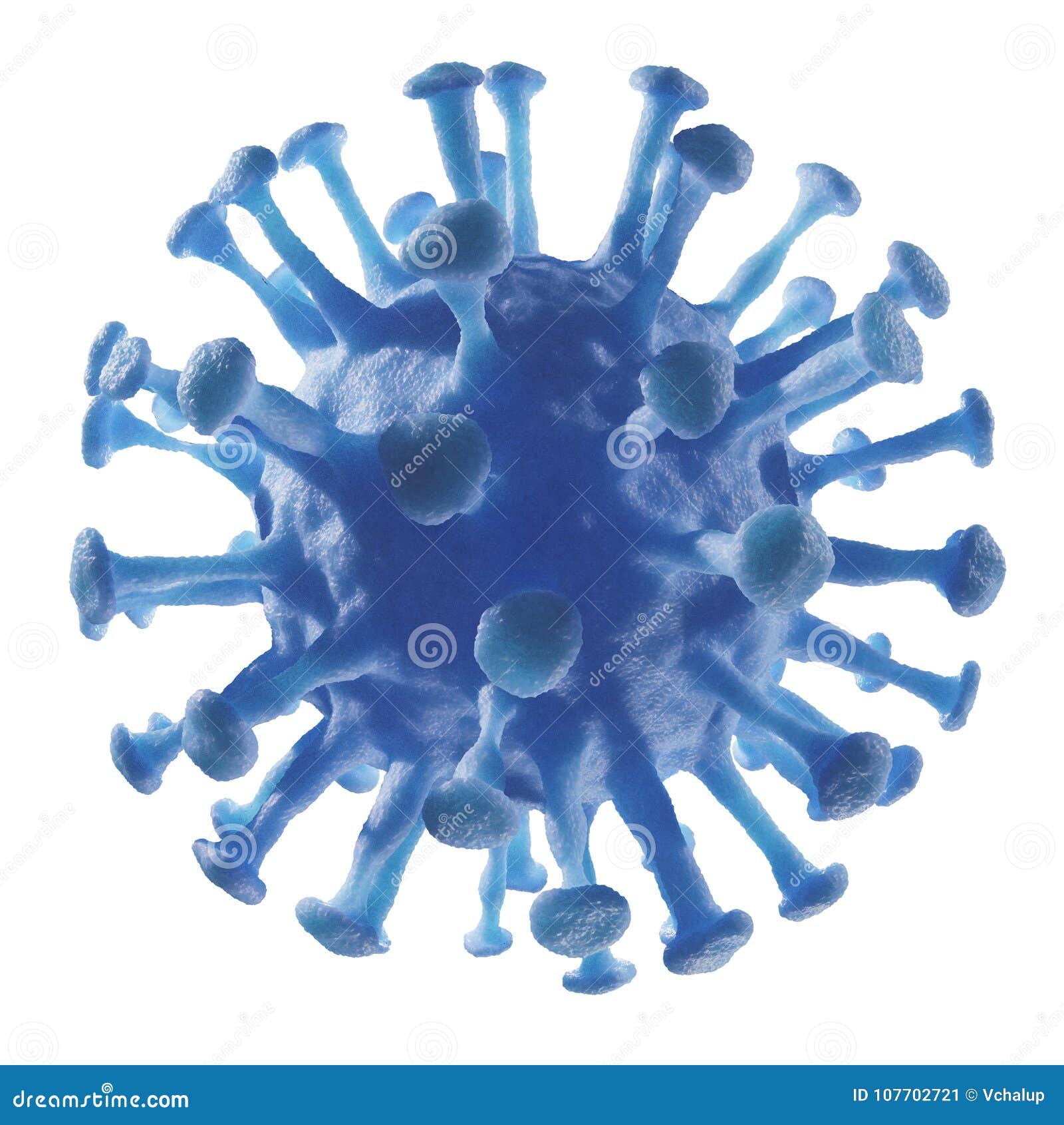 Virus Isolated on White Background. 3D Rendered Illustration Stock ...