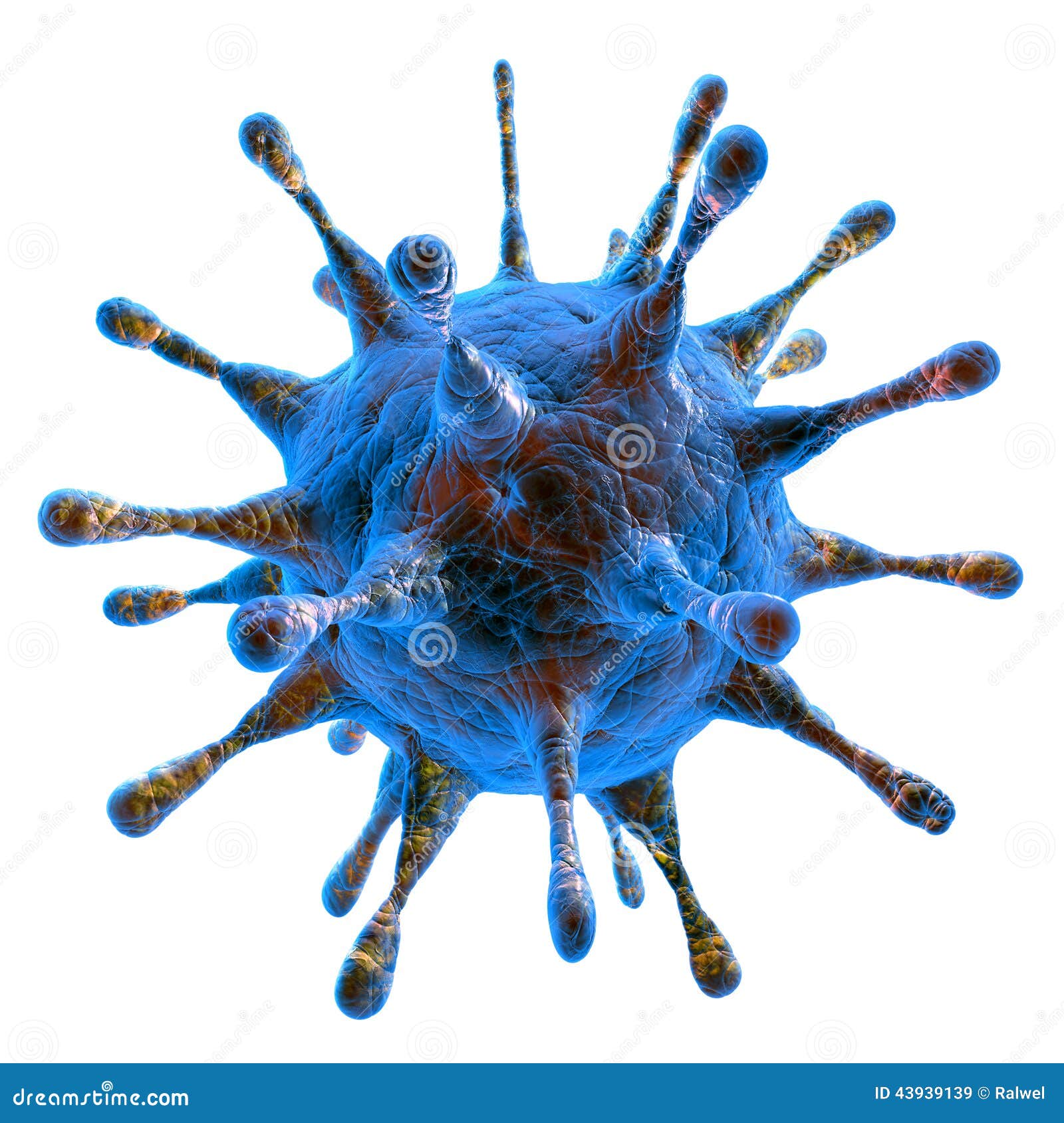 Virus Isolated on White Background Stock Illustration - Illustration of ...