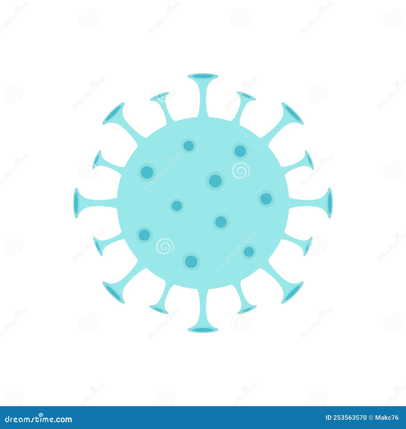 Virus Isolated on White Background in Flat Style Stock Vector ...