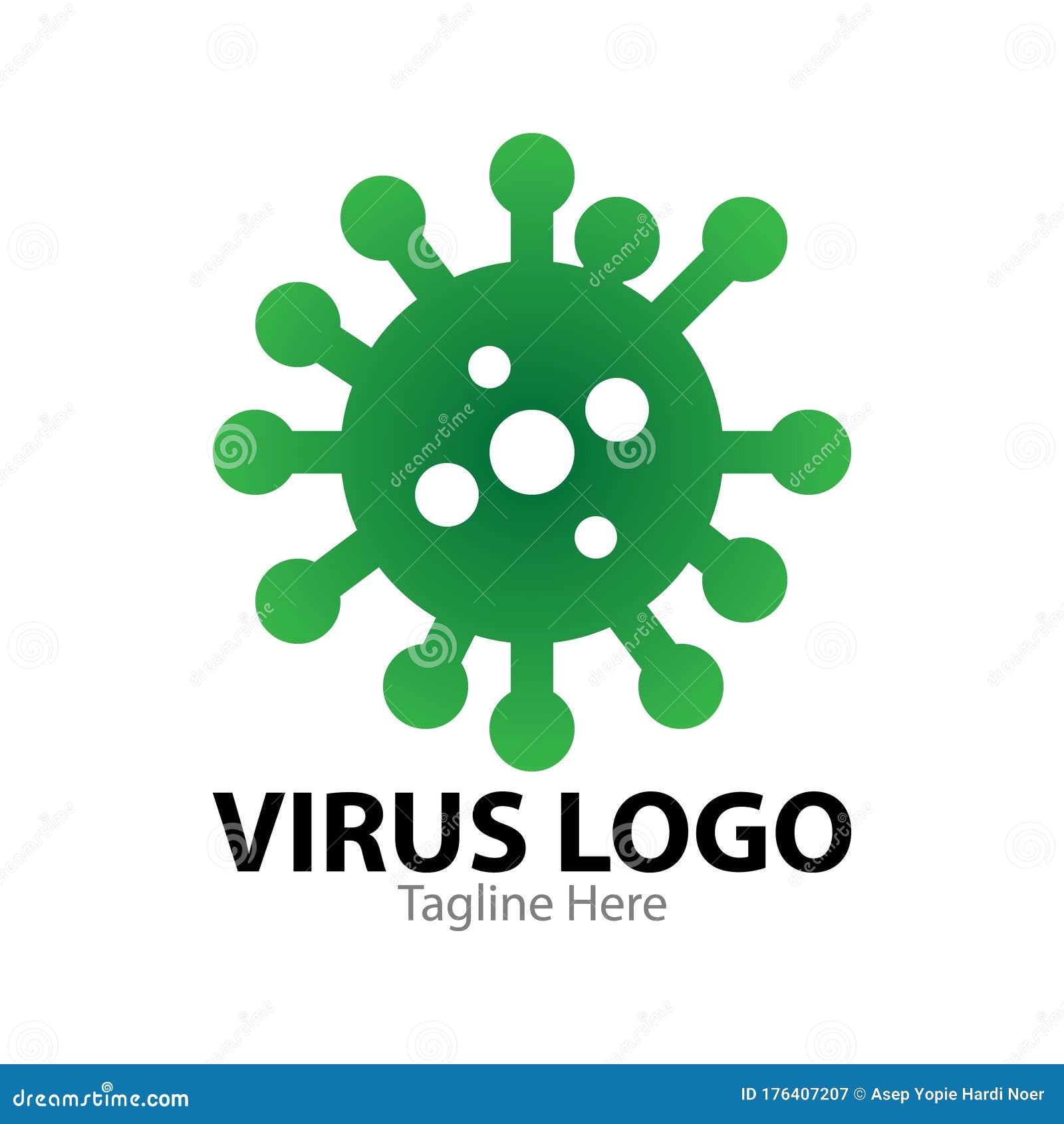 Virus Logo for Company Logo or Symbol Stock Vector - Illustration of ...