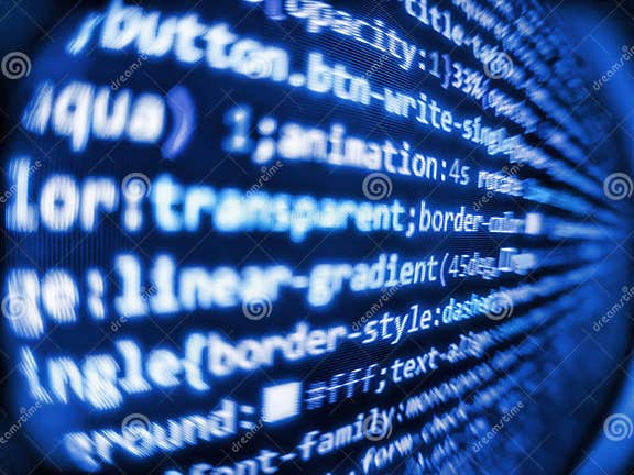 Virus Malware Concept Script On Computer Coding Hacker Concept