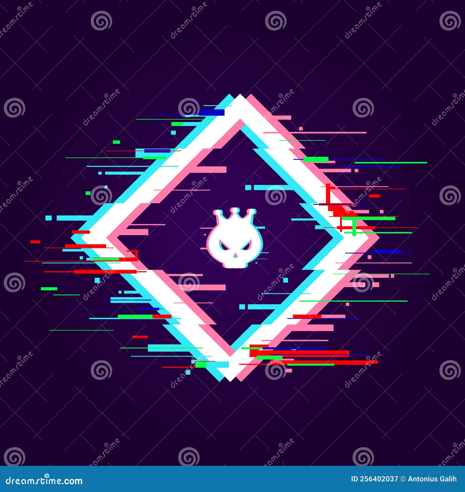 Virus, Malware Warning Page. Glitch Effect Banner Stock Illustration ...