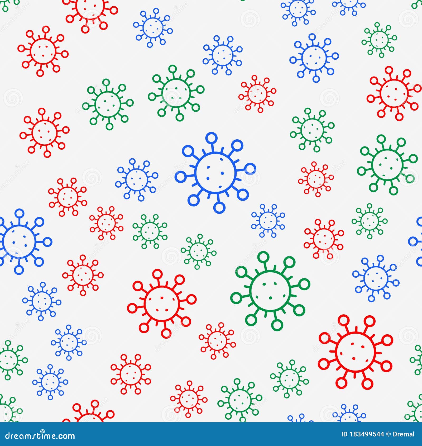 Virus, Microbe Seamless Pattern Stock Vector - Illustration of medicine ...