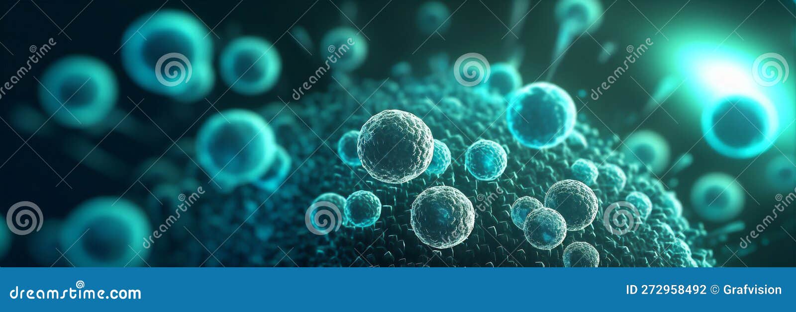 Virus in the Microenvironment Stock Illustration - Illustration of ...
