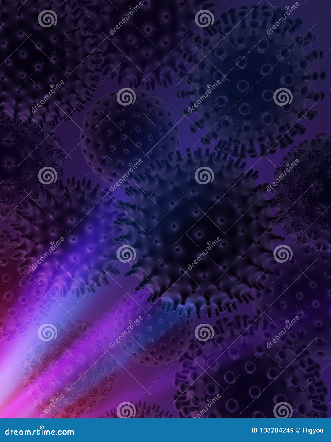 Virus Spore Light stock illustration. Illustration of disease - 103204249