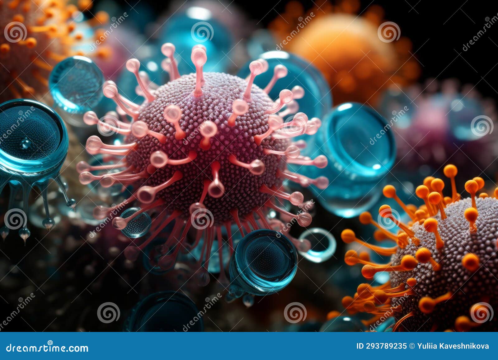 Virus Molecule Microscope Bacteria Microbiology Science Study Analyzing ...