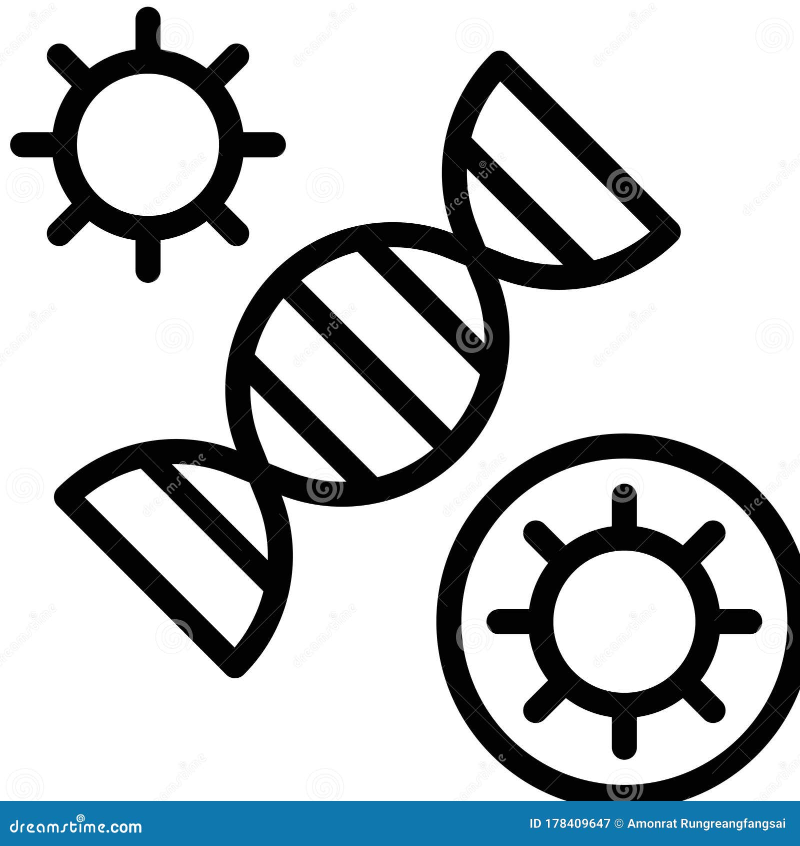 Virus Mutation Effect Brochure Template Vector Illustration ...