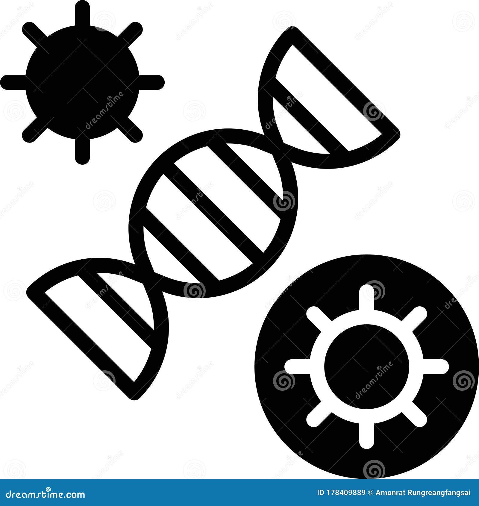 Virus Mutation Vector Illustration, Solid Style Icon Stock Vector ... Virus Mutation Vector Illustration, Solid Style Icon Stock Vector ...