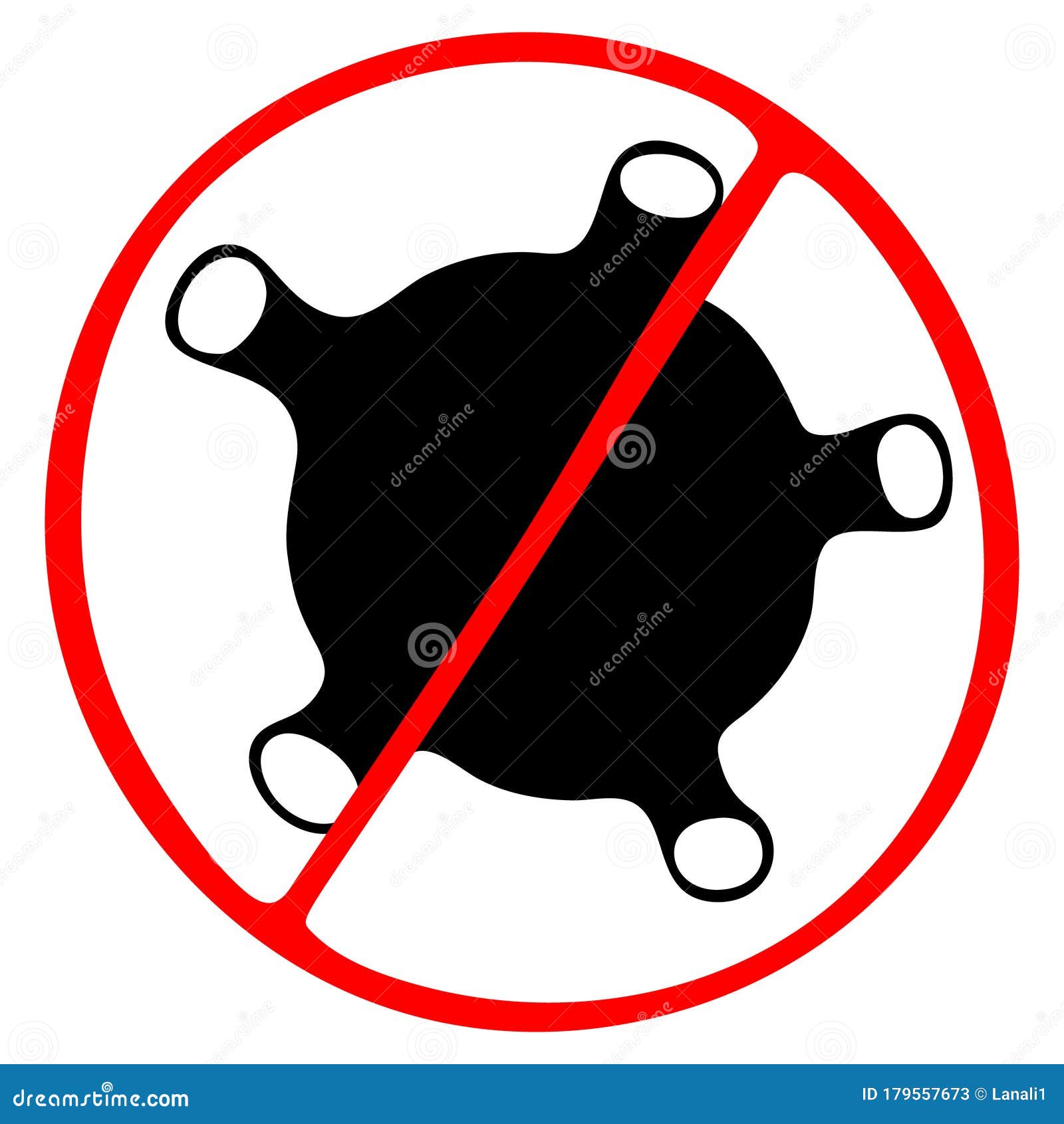 Do Not Enter Stop Prohibition Sign. Stop Hand Icon. No Entry Symbol ...