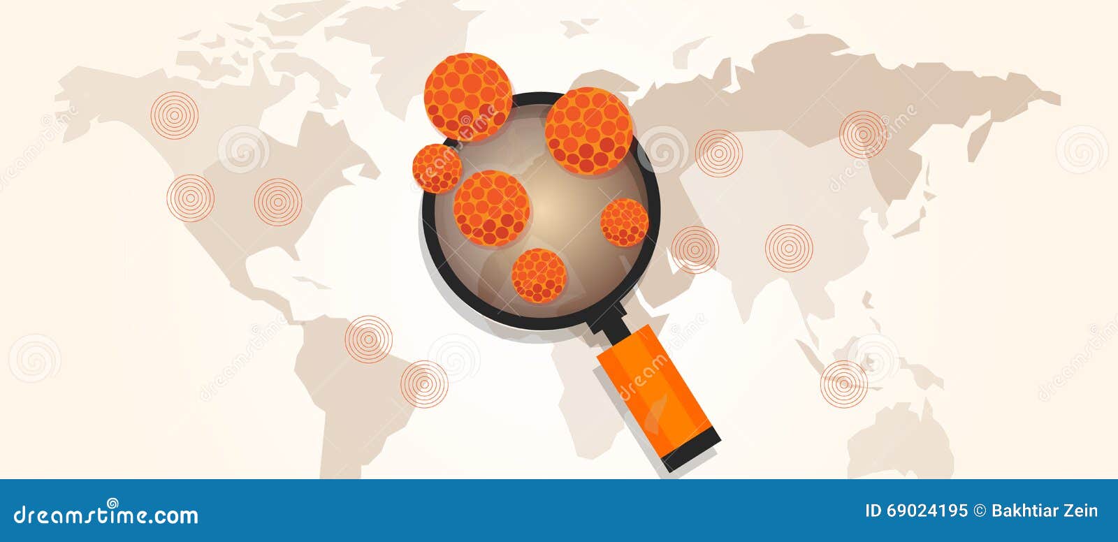 Virus Outbreak Theme And Viral Disease Epidemic Cartoon Vector ...