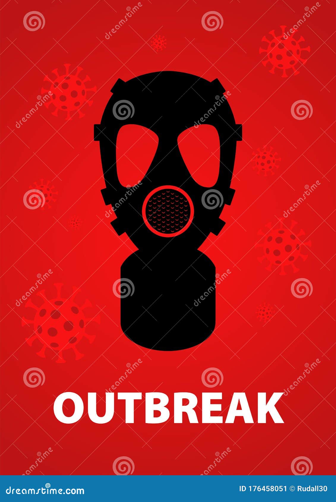 Virus Outbreak Poster stock vector. Illustration of mask - 176458051