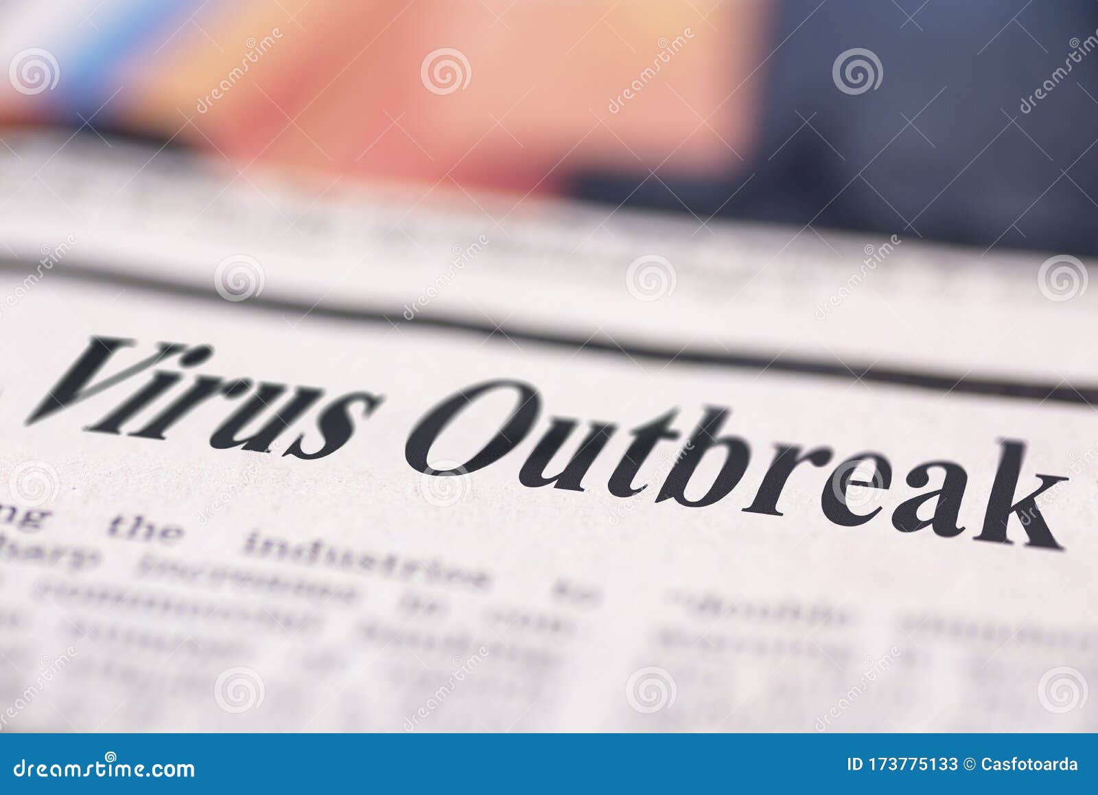 Virus Outbreak Written Newspaper Stock Image - Image of epidemic, news ...