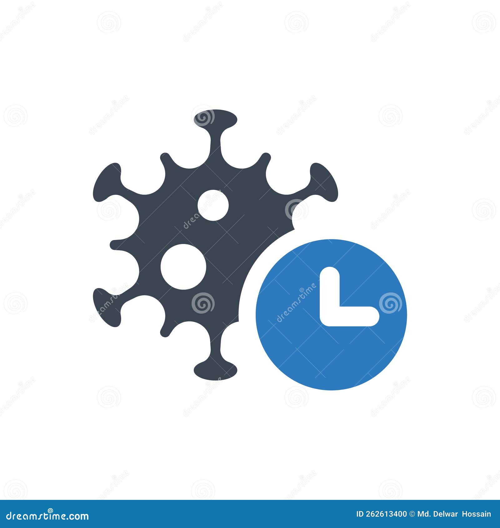 Virus pandemic time icon stock vector. Illustration of incubation ...