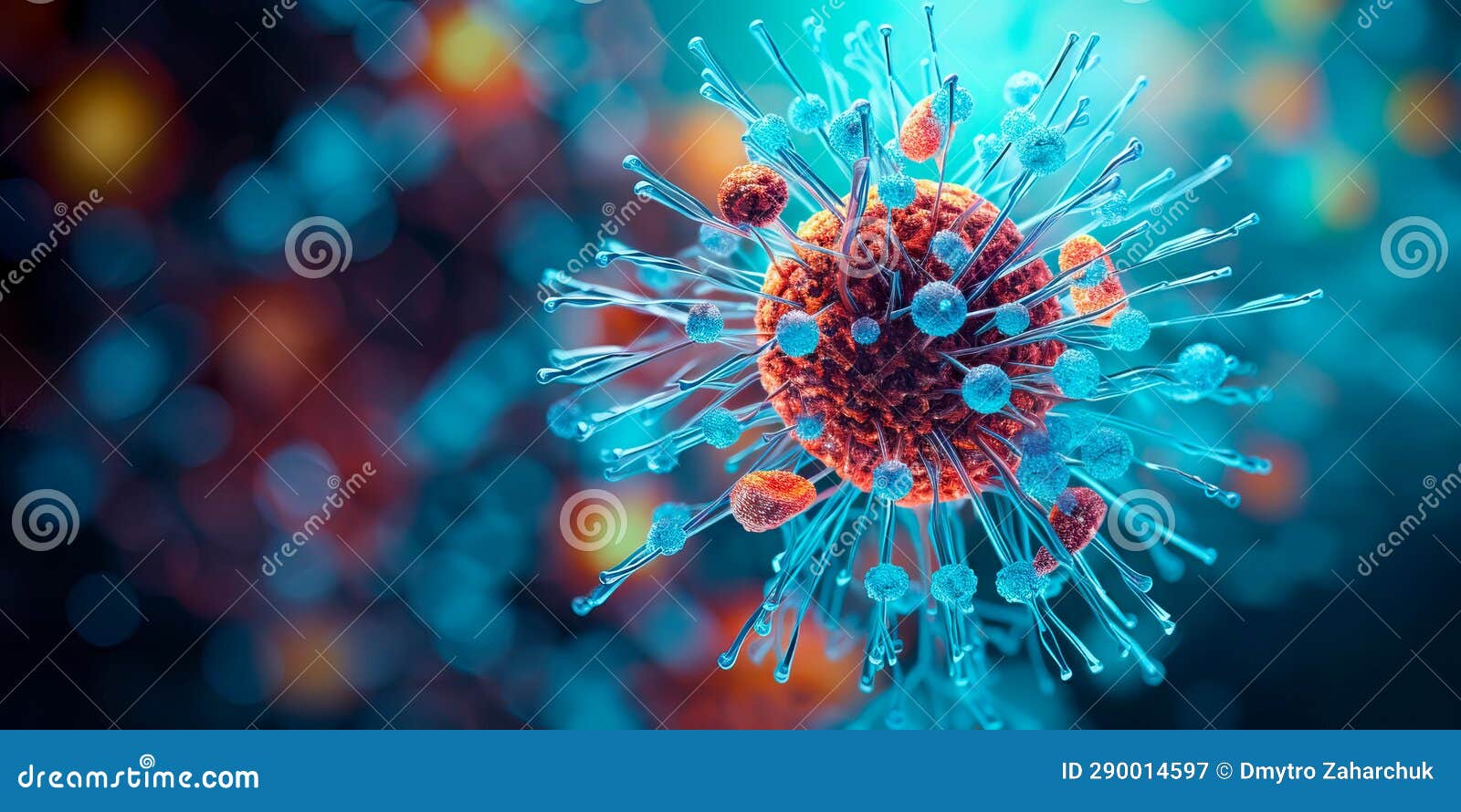 Virus Particle, Showing Its Characteristic Shape and Surface Features ...