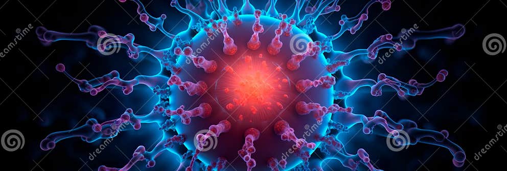 Virus Particle, Showing Its Characteristic Shape and Surface Features ...