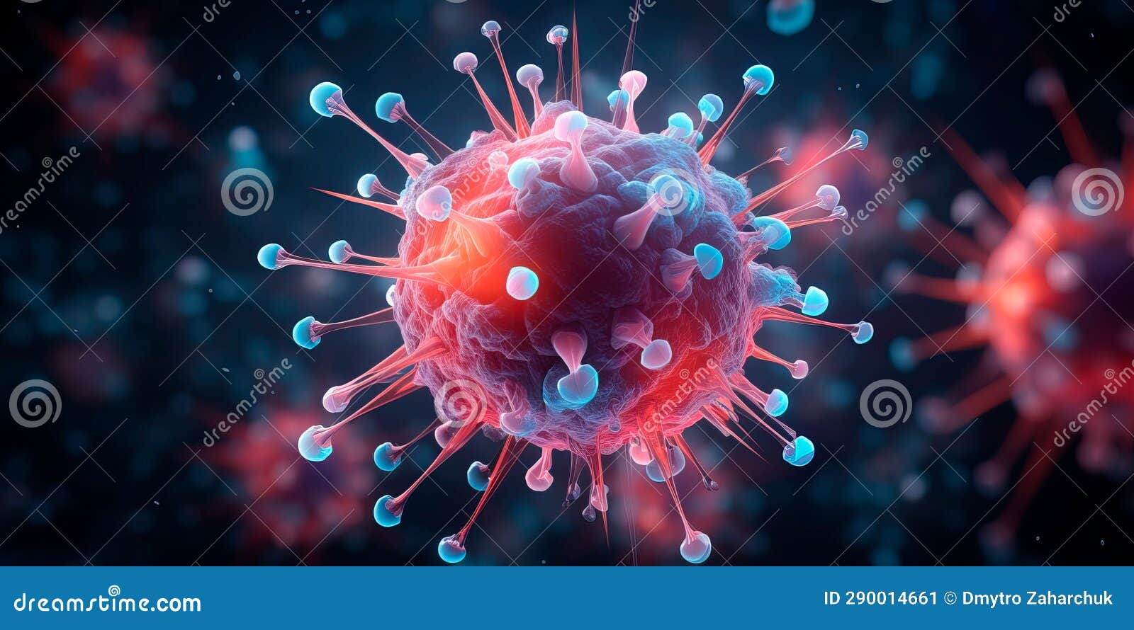 Virus Particle, Showing Its Characteristic Shape and Surface Features ...