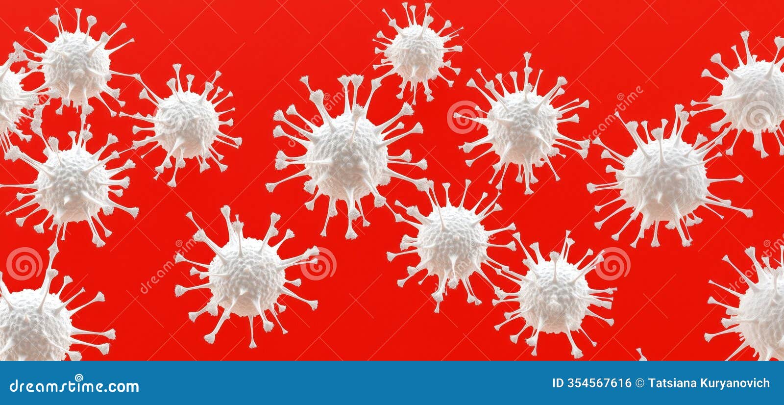 Virus Particles on Red Background, Depicting Infectious Agents ...