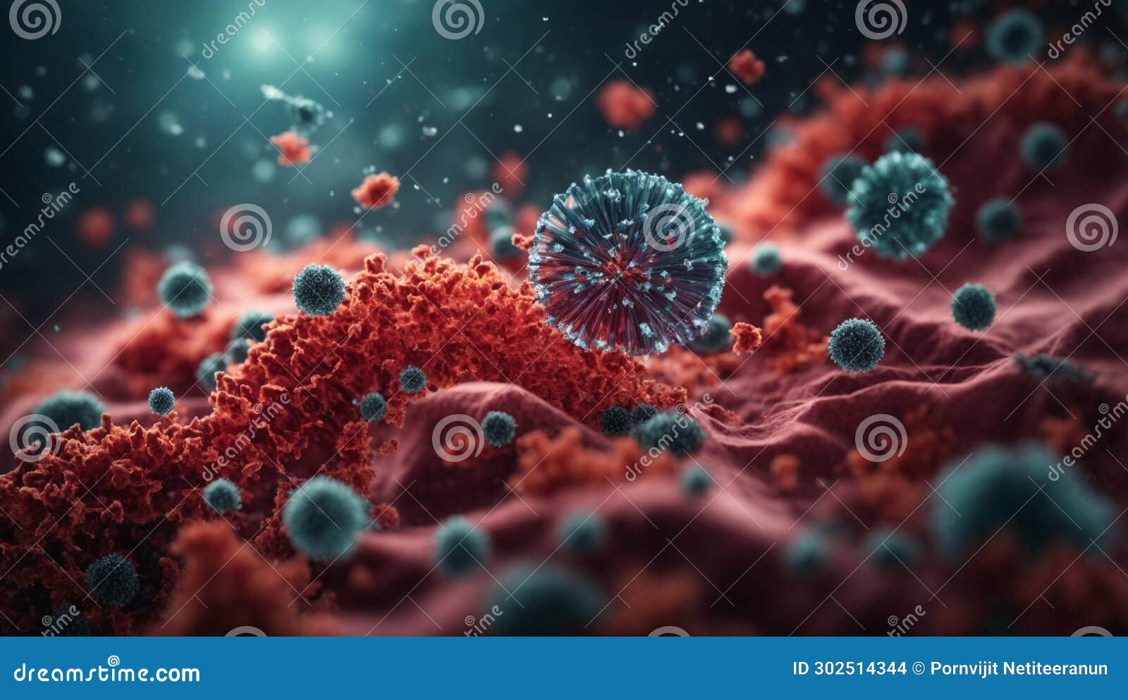 Virus Particles in Response To Answers, Viruses Stock Photo - Image of ...