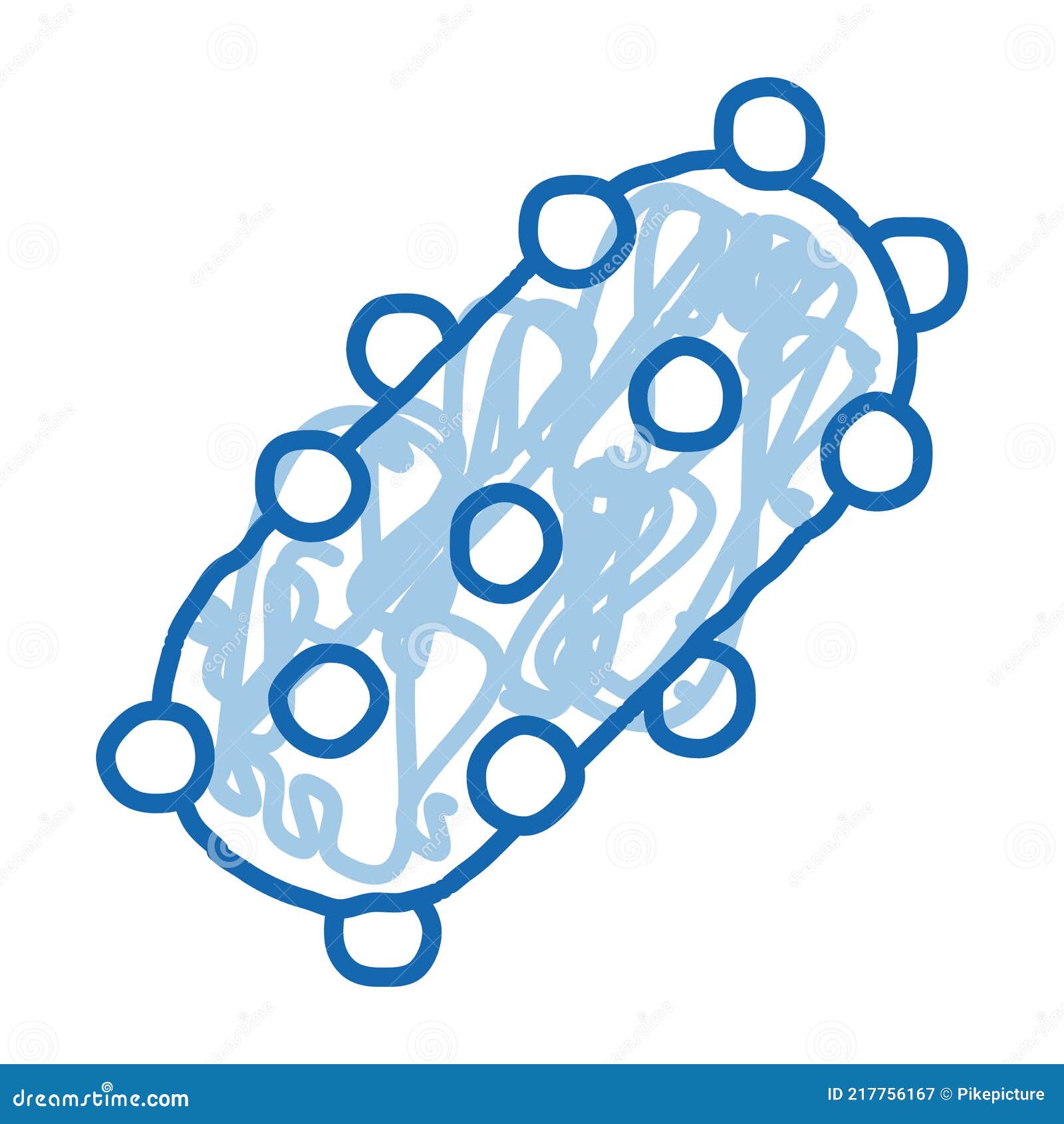 Virus Pathogen Element Doodle Icon Hand Drawn Illustration Stock Vector ...
