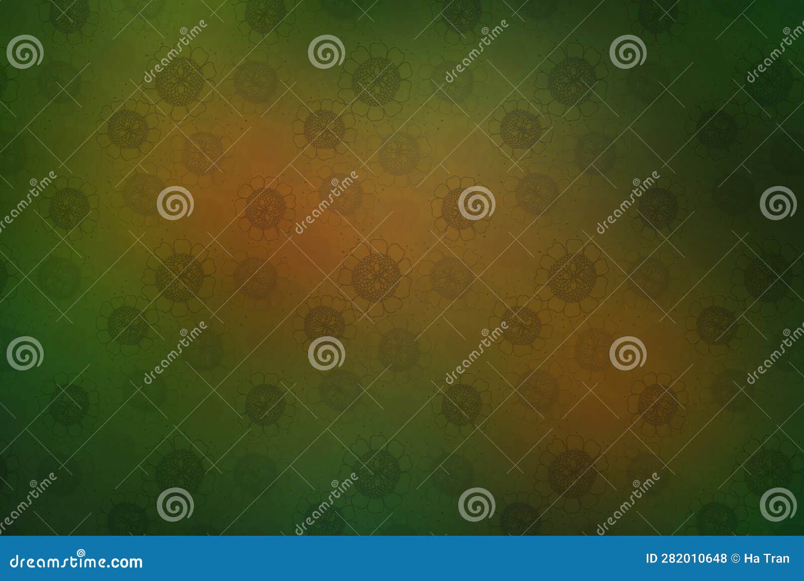 Virus Pattern on the Green Background, Illustration for Your Design ...