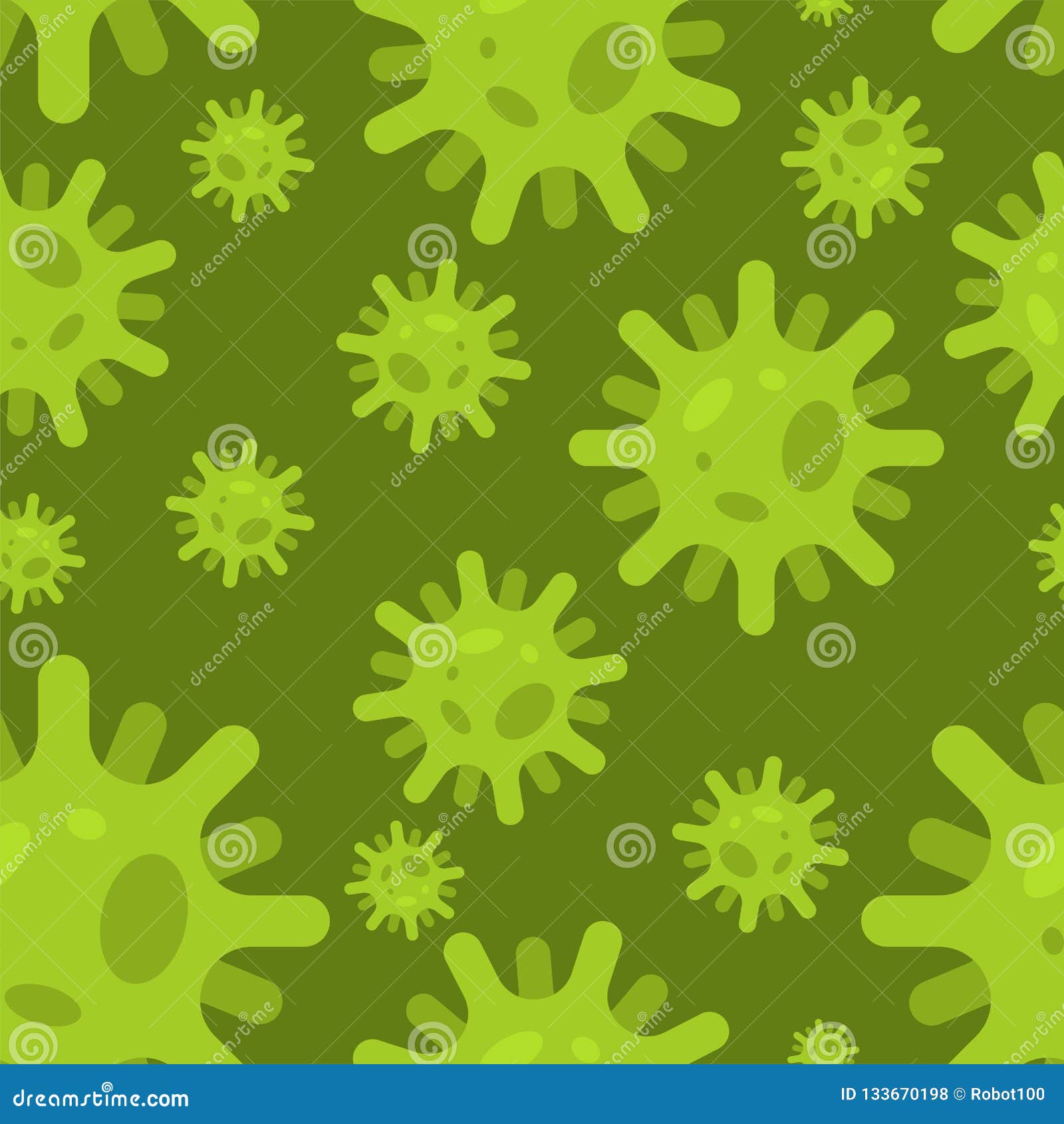 Virus Pattern Seamless. Bacterium Background. Cell Disease Ornament ...