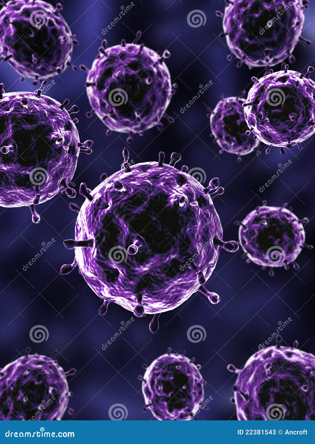 Virus - Photo Realistic 3D Image Stock Illustration - Illustration of ...