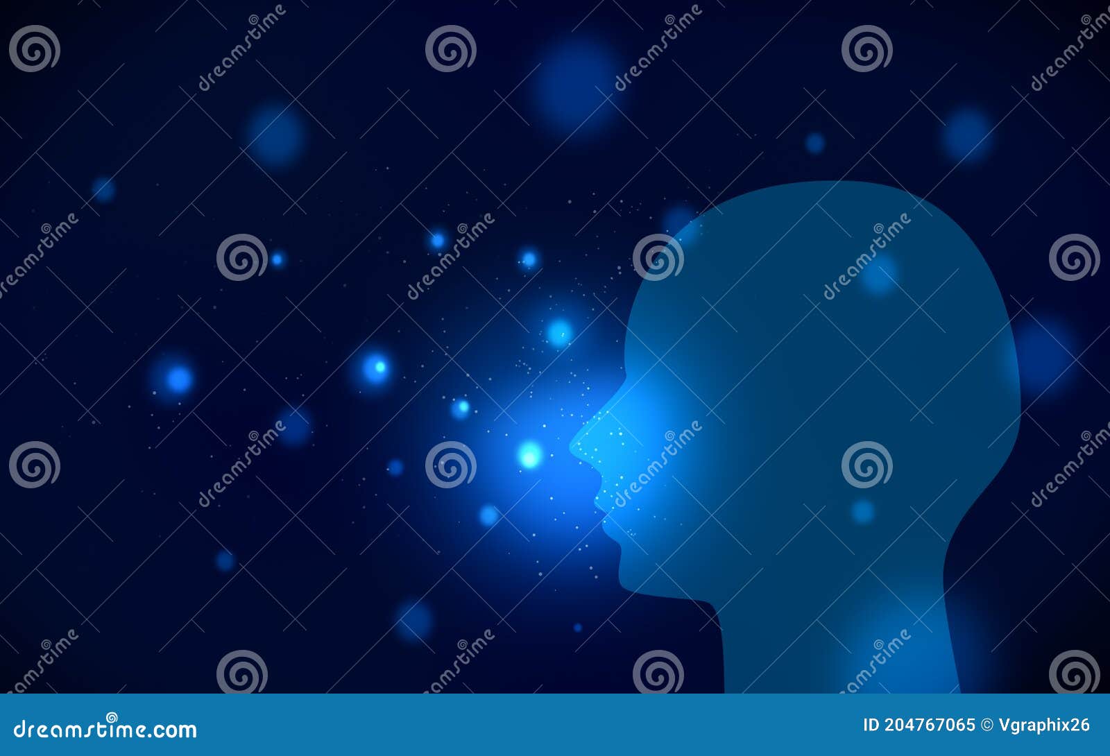 Virus Pollen Bacteria Cold Background Profile Silhouette Image Stock ...