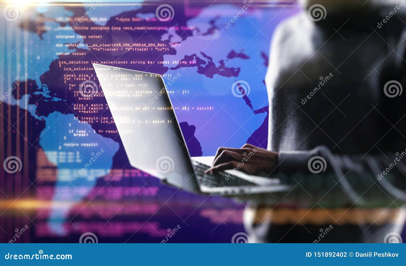 Virus and Programming Concept Stock Photo - Image of attack, language ...