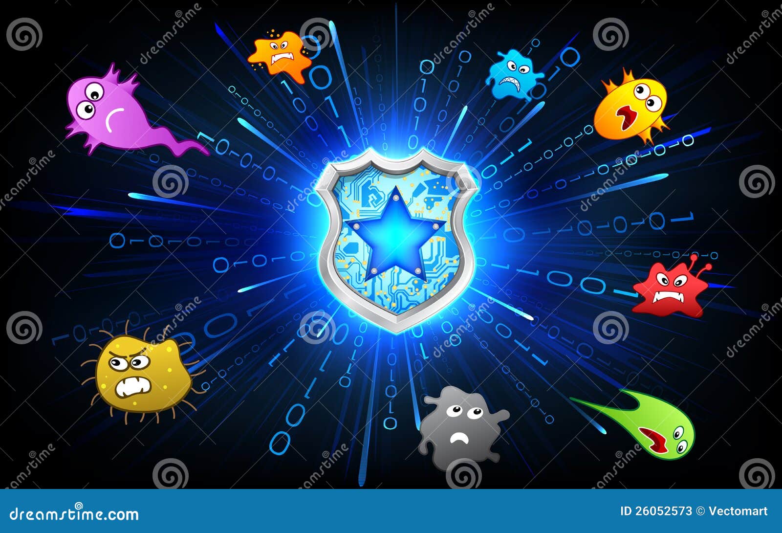 Virus Protection stock vector. Illustration of business - 26052573