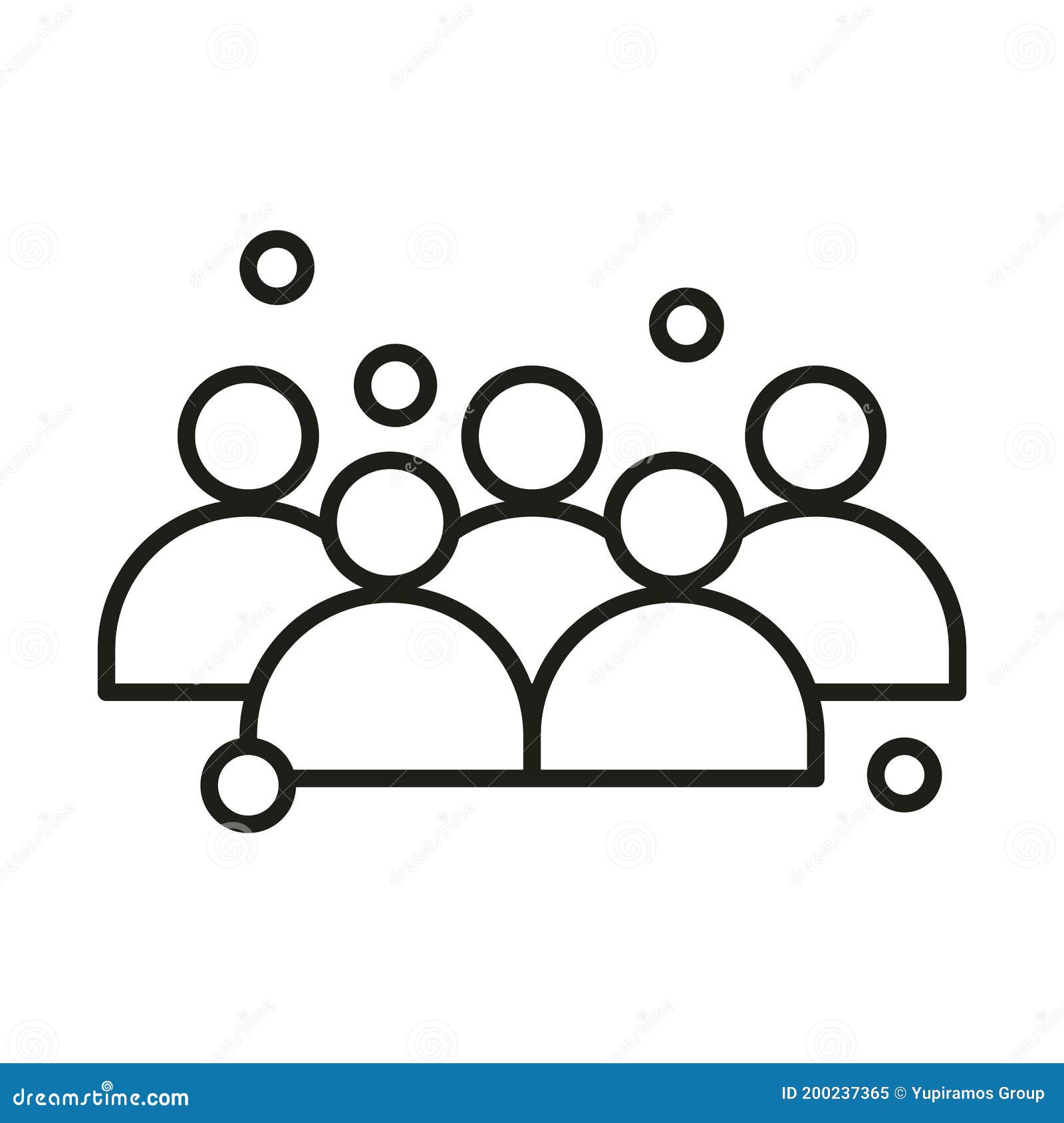 Virus Protection, Avoid Public Places Crowded Line Icon Stock Vector ...