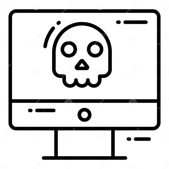 Virus, Protection and Security Vector Icons Set Cyber Computer Network ...