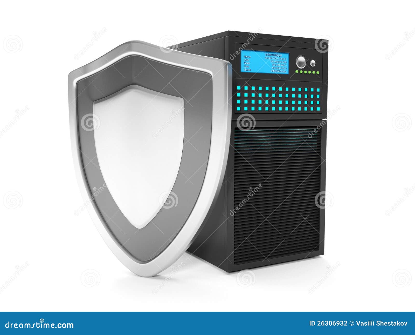 Virus protection servers stock illustration. Illustration of datacenter ...