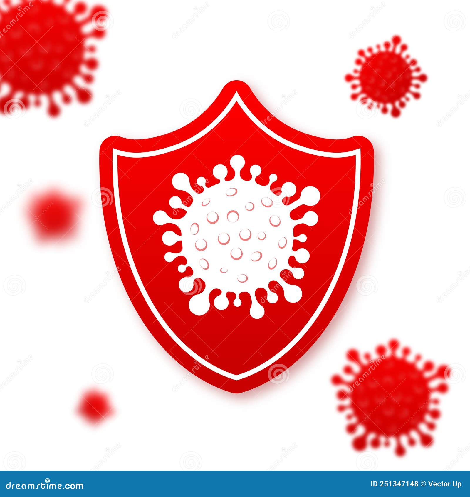 Virus Protection. Virus Germs. Security Shield. Immune System. People ...