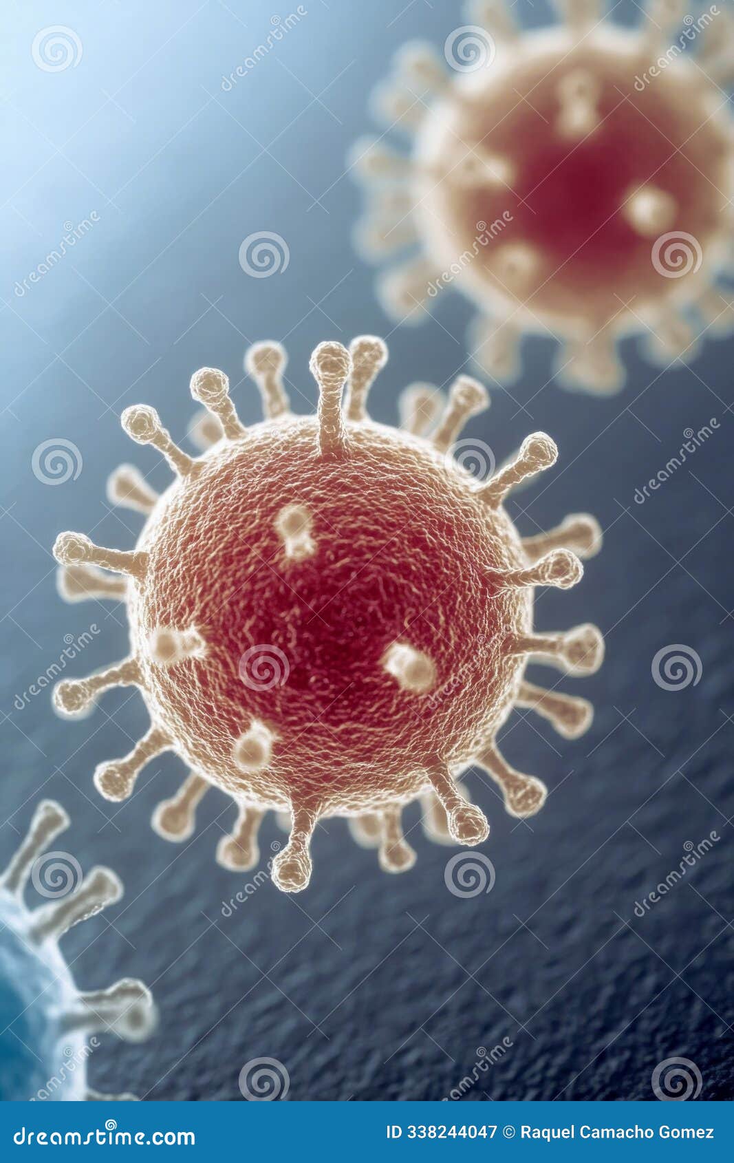 Virus. Realistic 3D image stock illustration. Illustration of ...