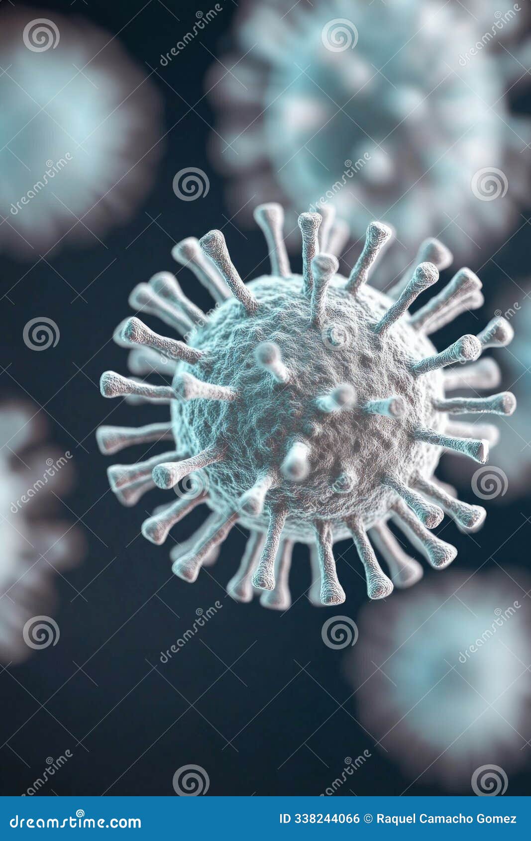 Virus. Realistic 3D image stock illustration. Illustration of viral ...