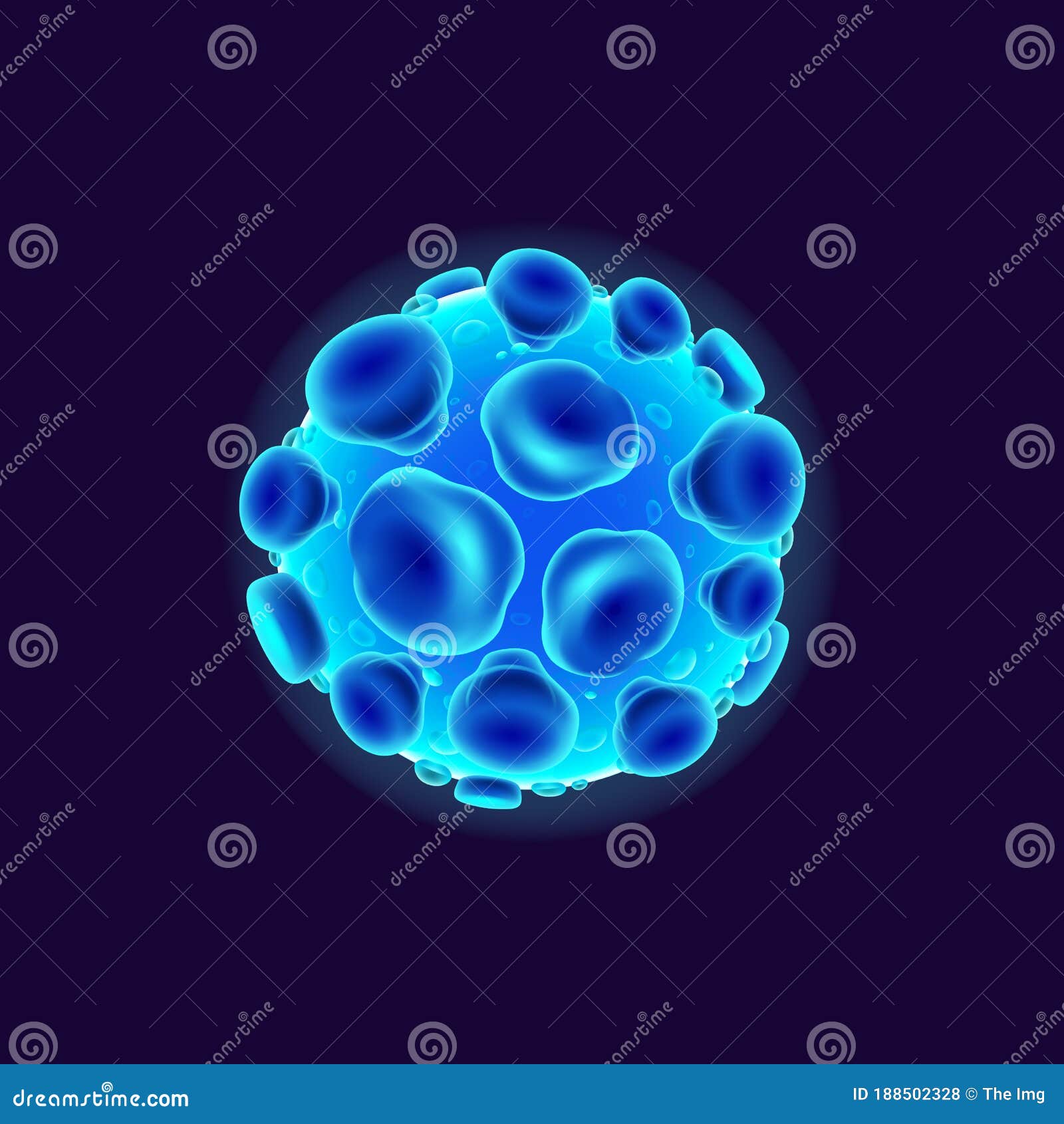 Virus Realistic Vector Illustration Stock Vector - Illustration of ...