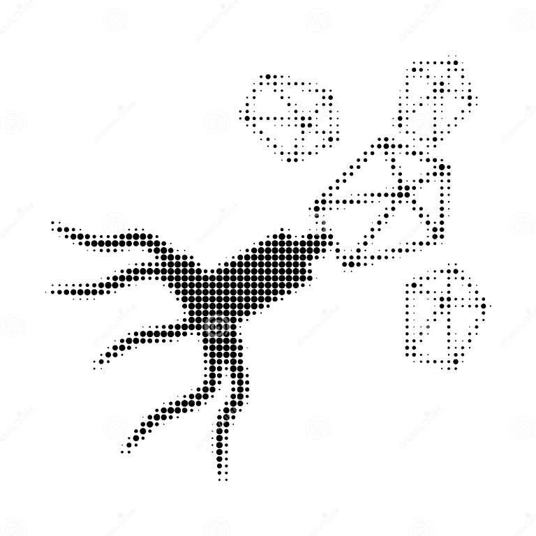 Virus Replication Halftone Dotted Icon Stock Vector - Illustration of ...