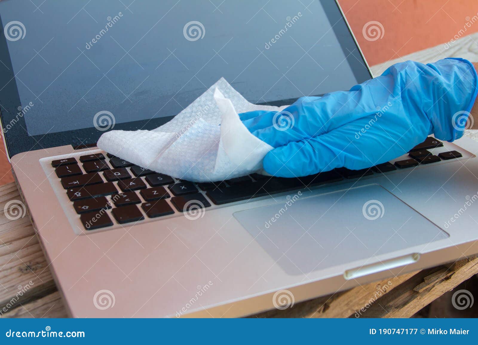 Virus Sanitization on the Computer Keyboard with Blue Spray Jet Screen ...