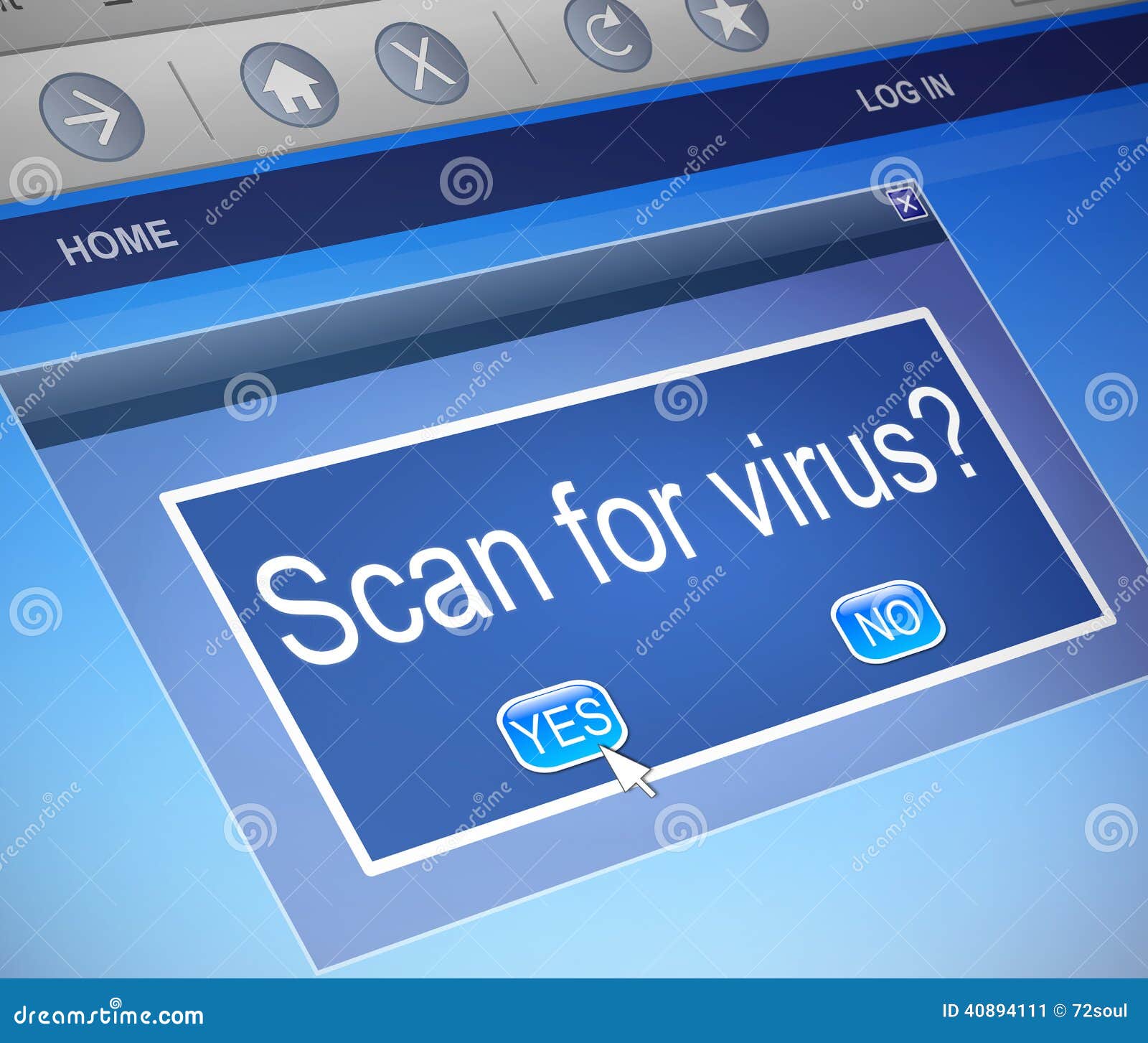 Virus scan concept. stock illustration. Illustration of drive - 40894111