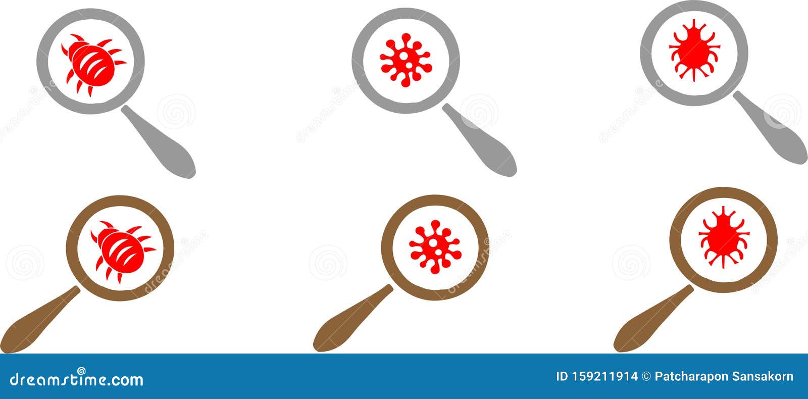 Virus Scan Icon On White Background Stock Illustration - Illustration ...