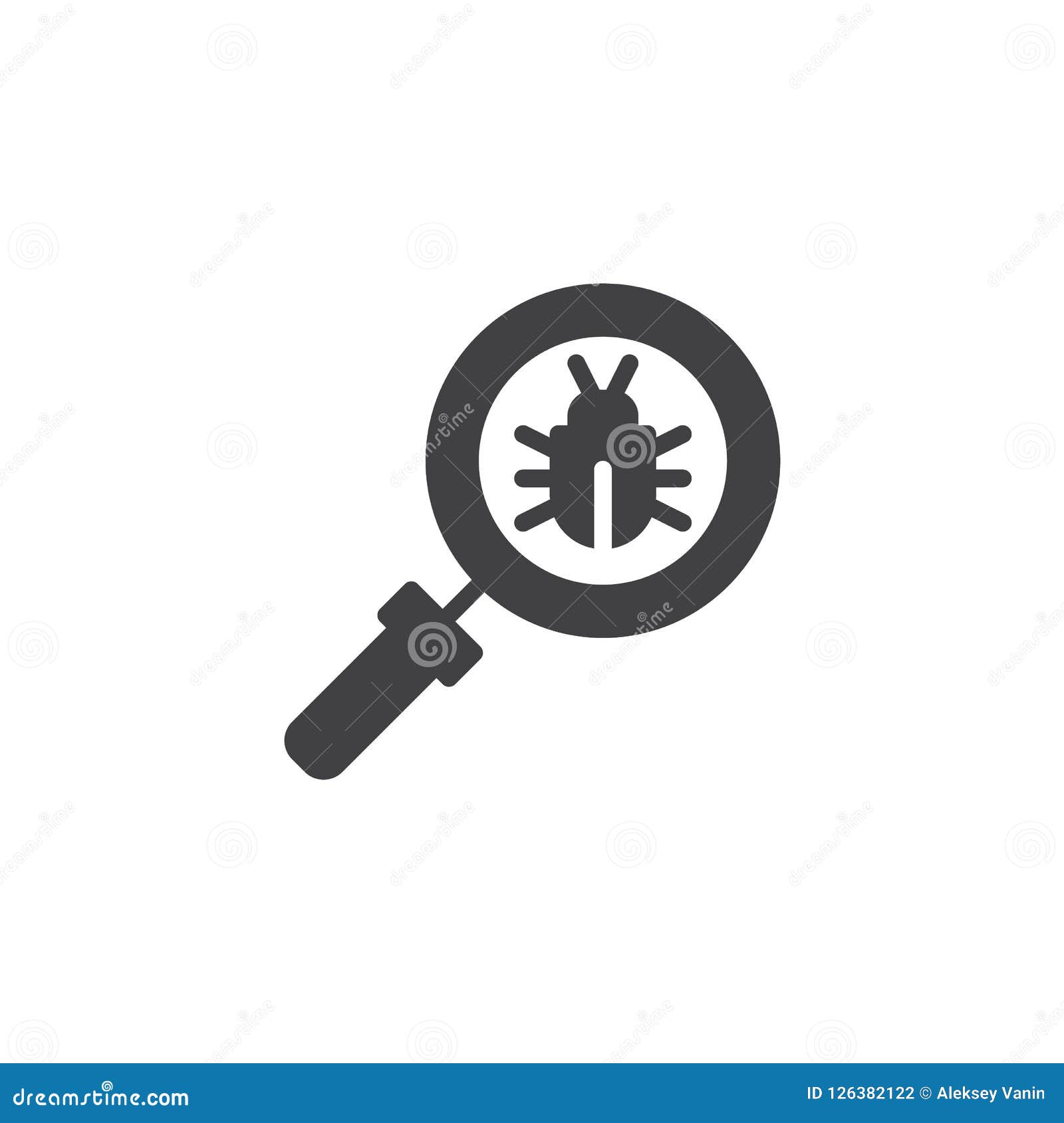 Virus scan vector icon stock vector. Illustration of computer - 126382122