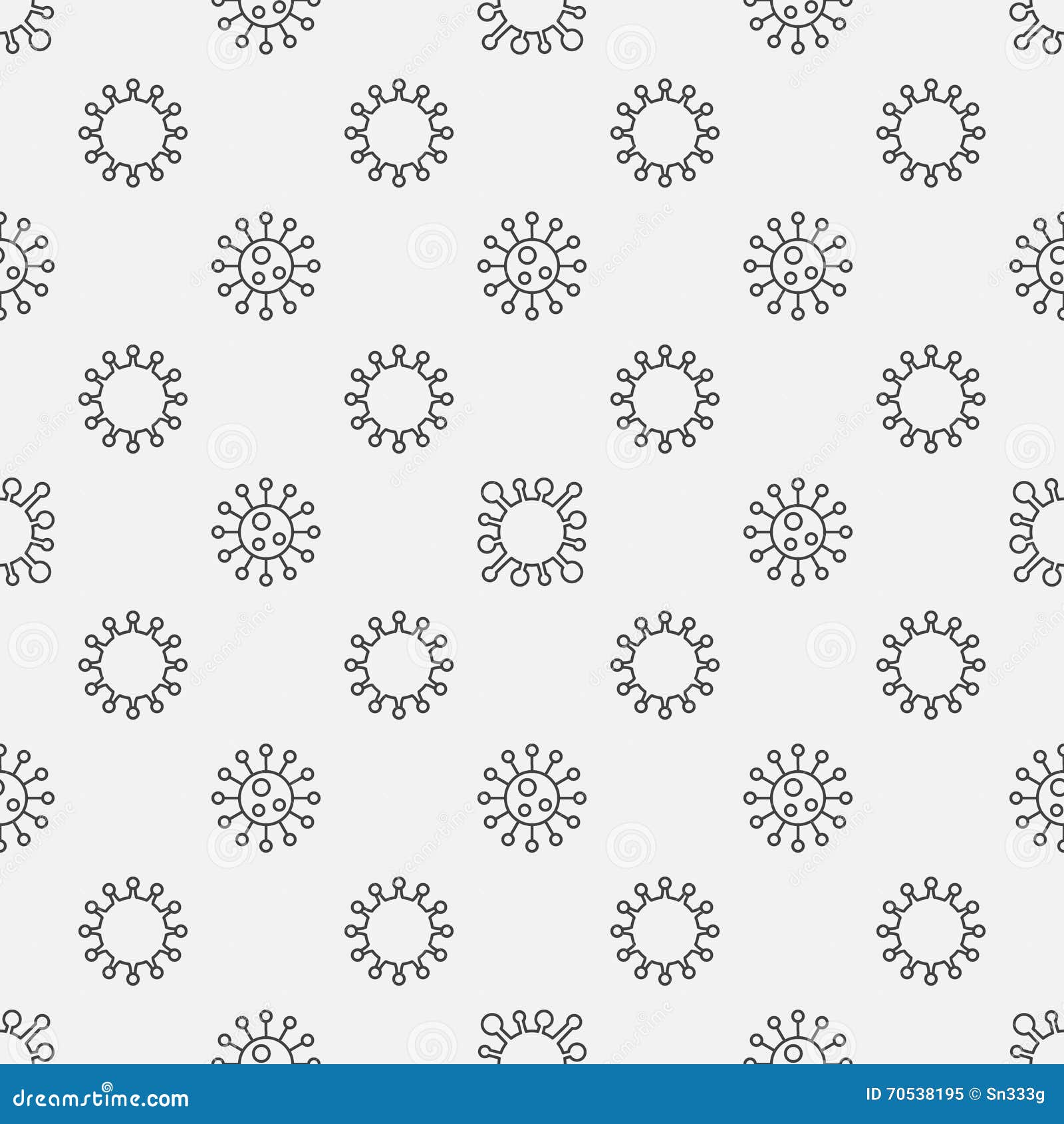 Virus seamless pattern stock vector. Illustration of fabric - 70538195