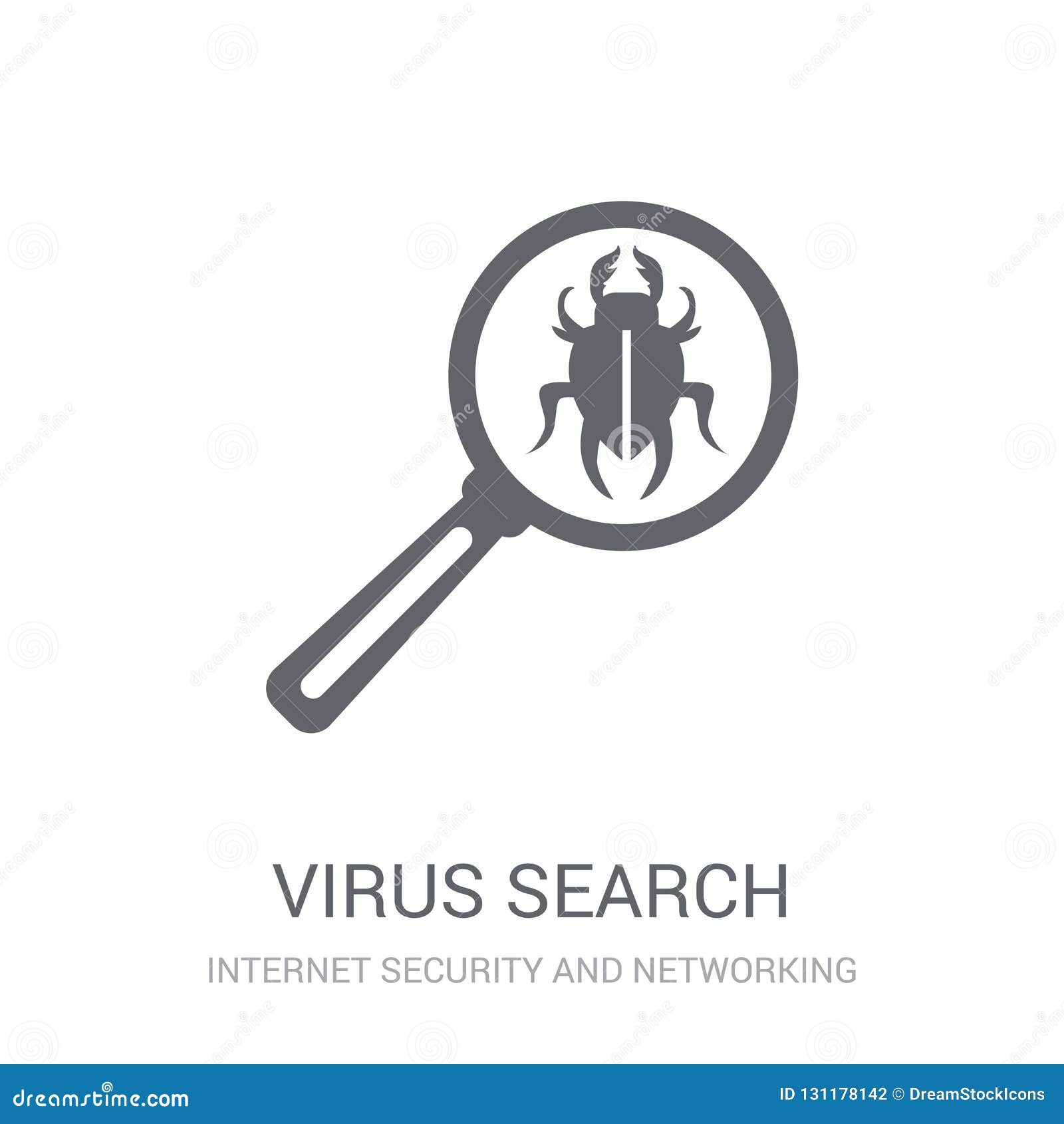 Virus Search Icon. Trendy Virus Search Logo Concept on White Background ...