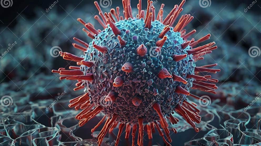 Virus SEM Concept 3d Illustration Stock Illustration - Illustration of ...