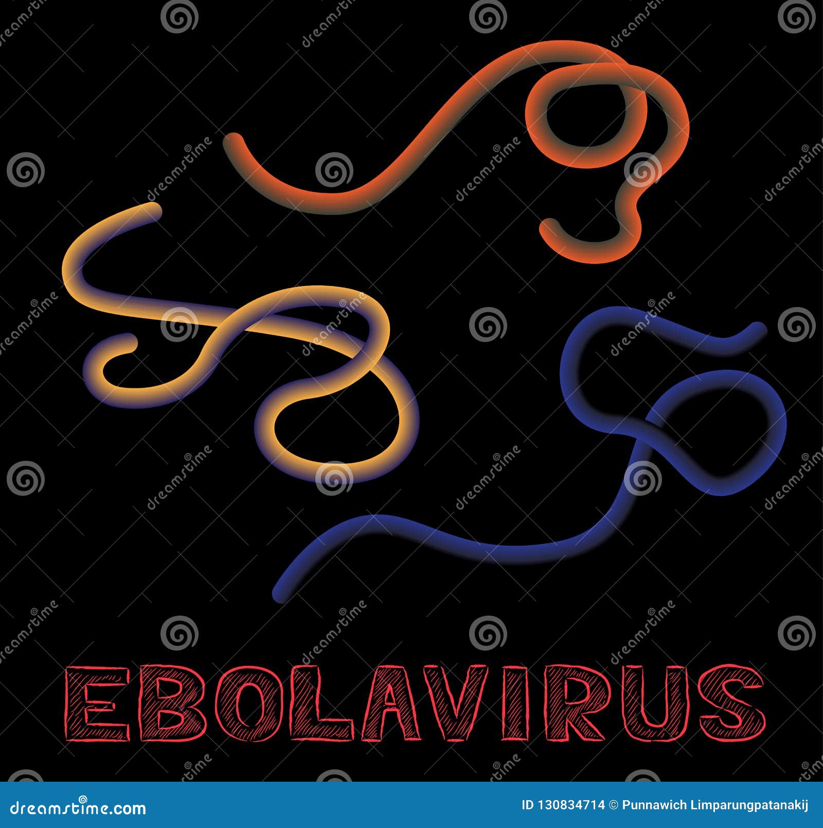 Virus Shape Ebolavirus Vector Illustration Stock Vector - Illustration ...