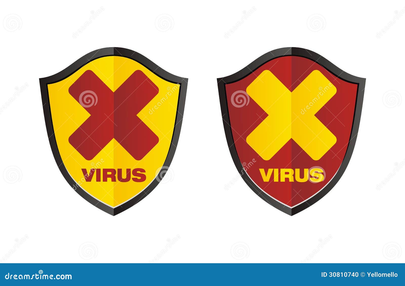 Virus - Shield Signs Stock Photo - Image: 30810740